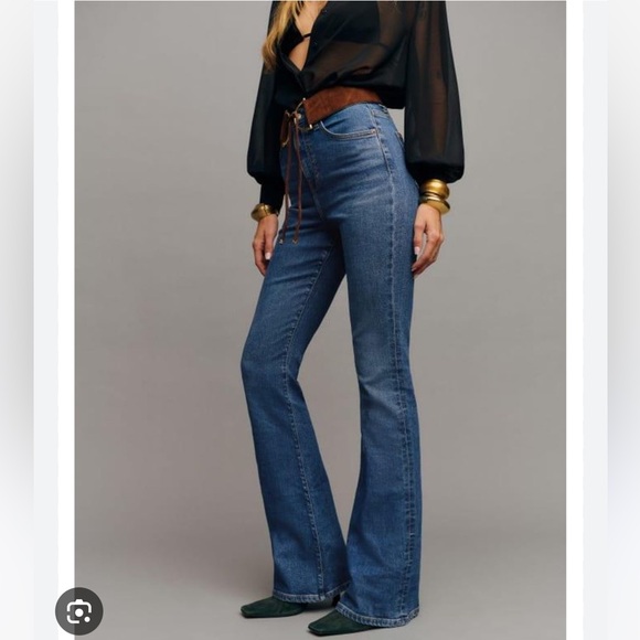 Reformation | Jeans | Reformation Blue Flare Wide Leg Jeans | Poshmark